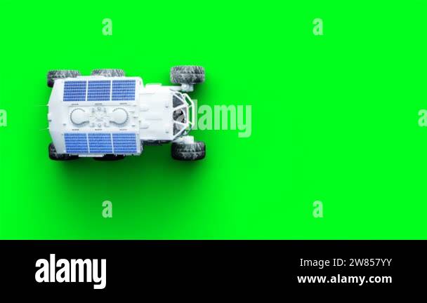 Rover isolate on green screen. Realistic 4k animation Stock Video ...