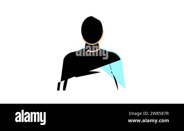fat human with edema problem color icon animation Stock Video Footage ...