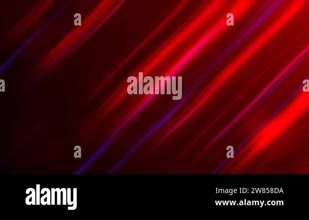 Abstract red animation neon background of randomly moving colored lines ...