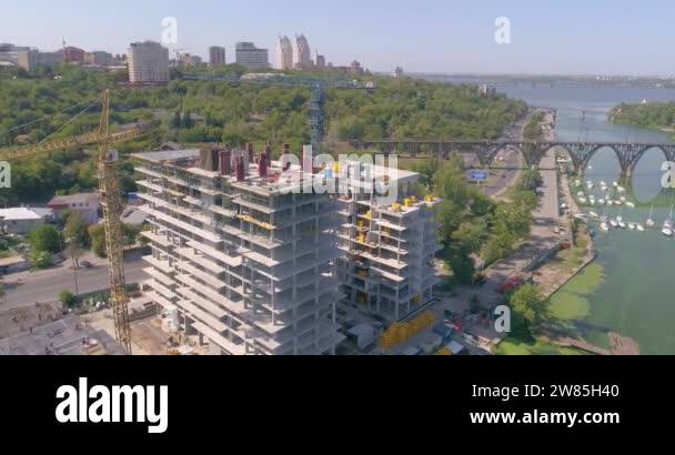 Construction of a residential complex. Construction of a multi-storey ...