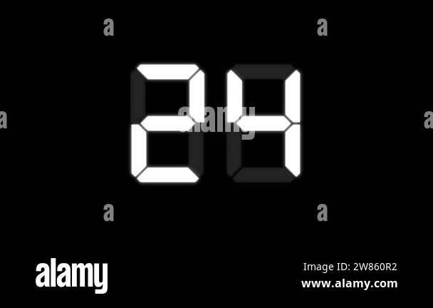 Digital clock 30 seconds countdown timer animation motion graphics Stock Video Footage - Alamy