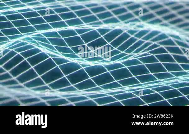4K Sonar Wave Scan WireFrame Rotation Close Up Loop Animation. Digital ...