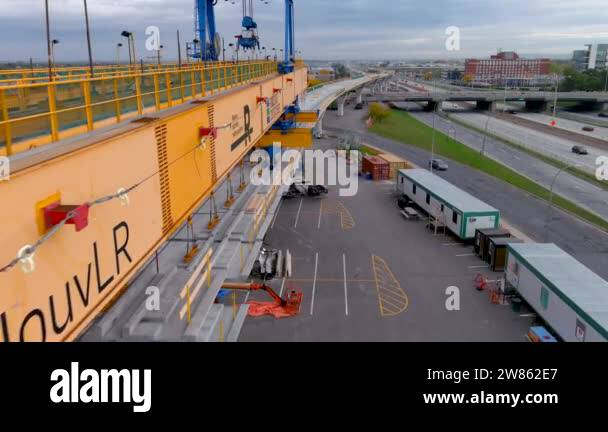 Montreal, Canada - OCTOBER 11, 2021: Construction site of the new ...