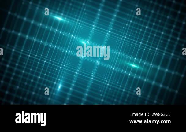 Abstract Technology Background With Grid Data Zooming In Loop/ 4k animation of an abstract ...