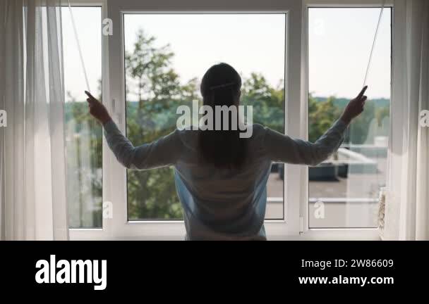 Woman closing curtains Stock Videos & Footage - HD and 4K Video Clips ...