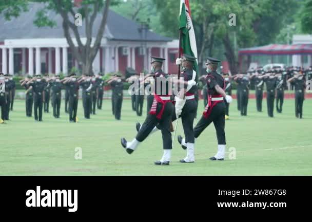Indian military Academy IMA passing out parade 2021 Stock Video Footage ...