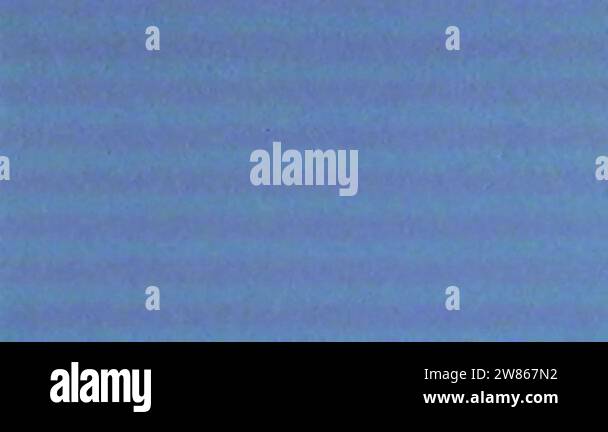 VHS effect. Stripes VHS on blue background. Defects, noise and ...