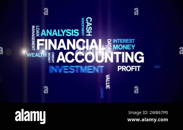 4k Financial Accounting Animated Tag Word Cloud,Text Animation seamless ...