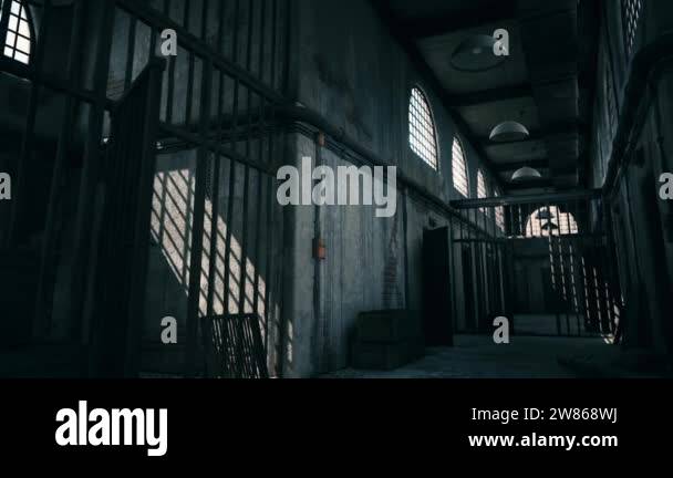 Rusty old prison cell block Stock Video Footage - Alamy
