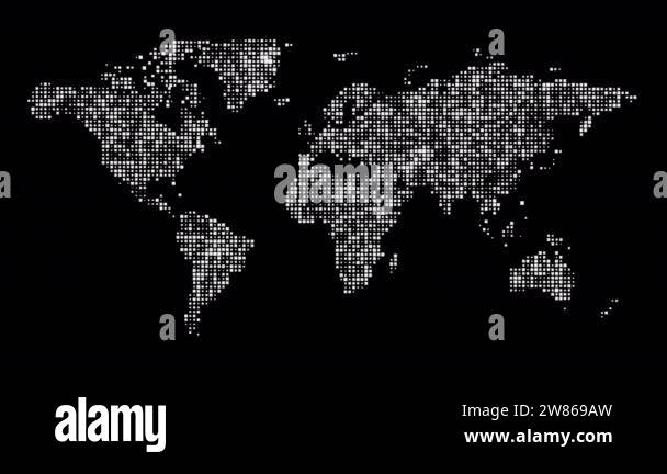 World map with highlighted locations. Global trade and interconnected ...