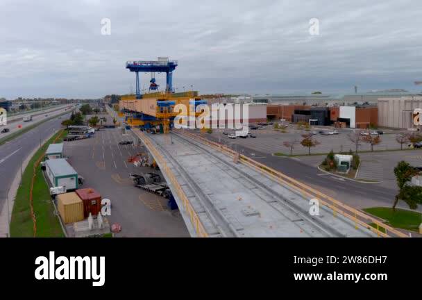 Montreal, Canada - OCTOBER 11, 2021: Construction site of the new ...