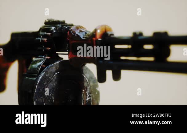 Soviet machine gun. Weapons of the USSR army Stock Video Footage - Alamy