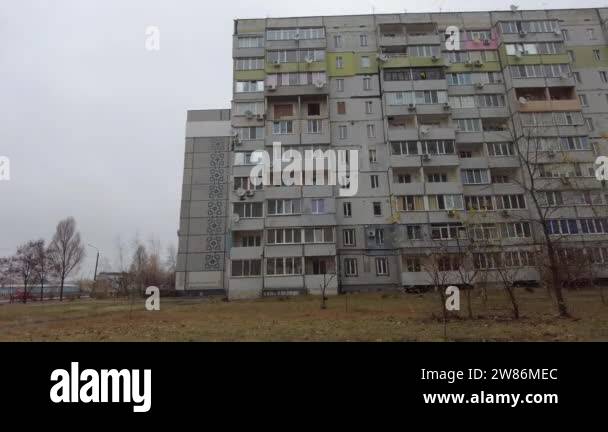 playground in half a multi-storey building. children's carousels on the ...