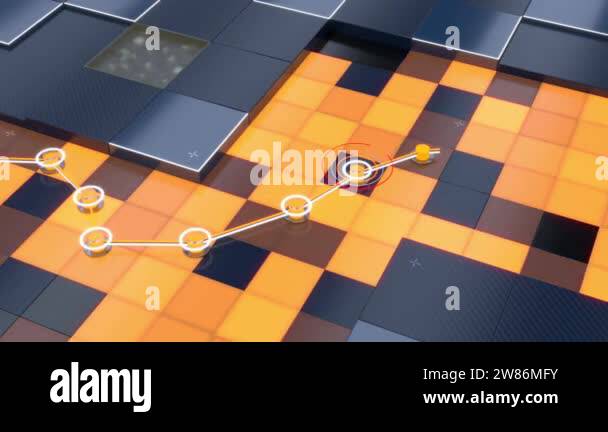 Growing line chart graph - business or financial concept animation. Hi ...