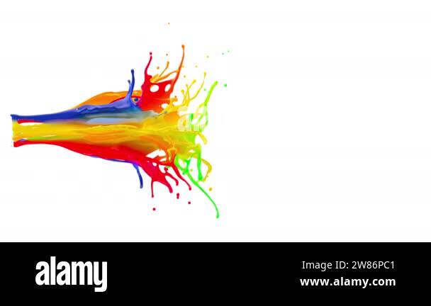 Color paint splash, with luma mask, ready for compositing. High ...