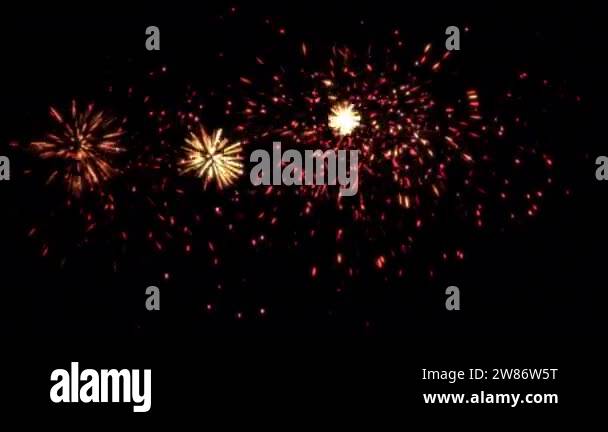 Concept 7-F1 View of the realistic fireworks in the night sky with ...