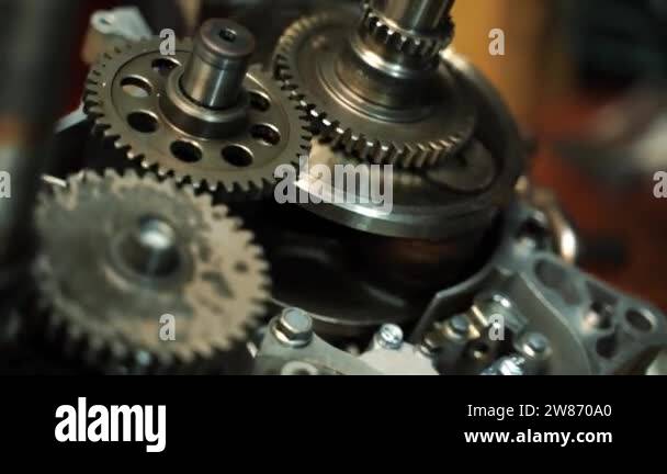 Scrolling gears in an ATV motor, tuning engine mechanisms, repair work ...
