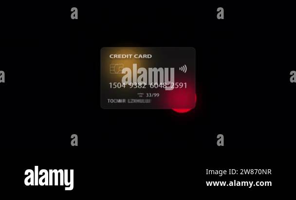 Neutral credit card on black transparent background rendered with the ...