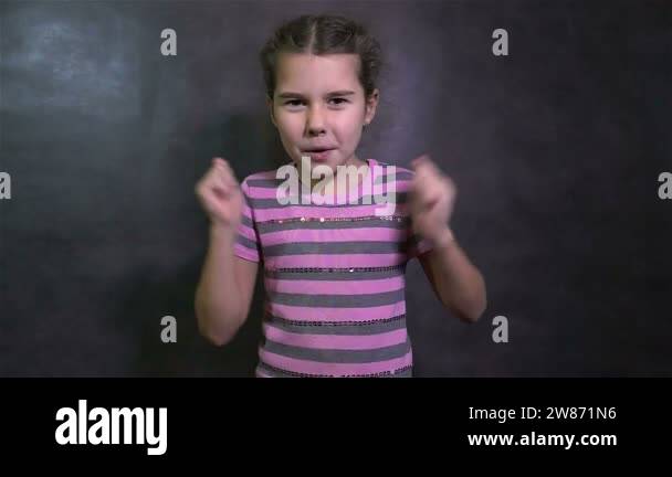 girl conflict teen screaming quarrel angry waving his arms Stock Video ...