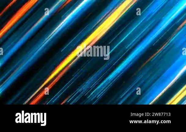 Abstract neon animated background of randomly moving lines, LED strips ...