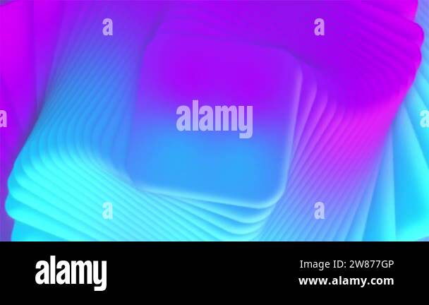 Cyclic wave movements of figures. Transformation and reshaping. Blue ...