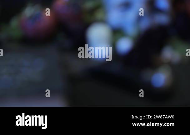 Selective focus. Focus movement from rats to human skull. Altar concept ...