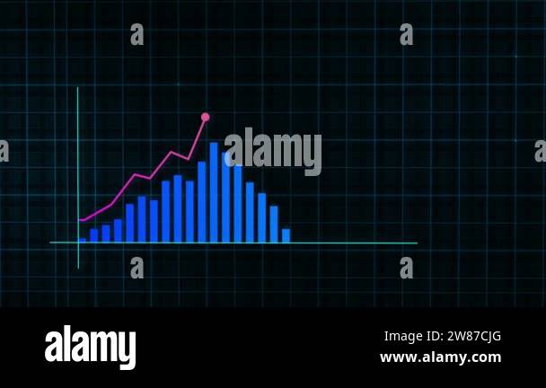 Growing line graph of a digital income growth chart made in a ...