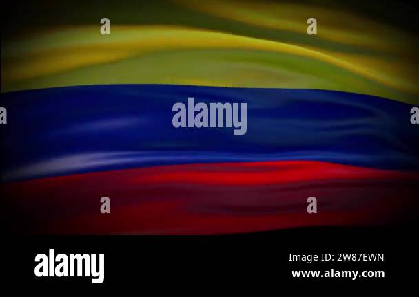 Animation Colombia flag is waving seamless loop. Colombia flag waving ...
