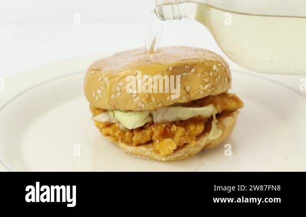 Chicken burger versus Sulfuric Acid. Pour the concentration of sulfuric ...