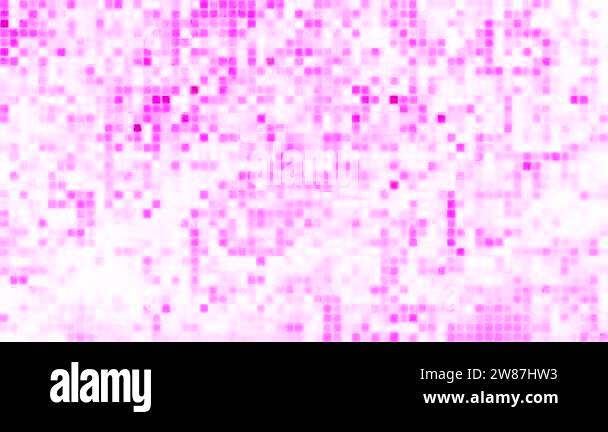 Background of fast-moving colored pixels on white background. Motion. Animation with blurred ...