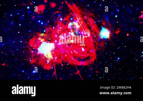 Seamless Loop Space Exploration Mystery Flickering Glowing grunge Red ...