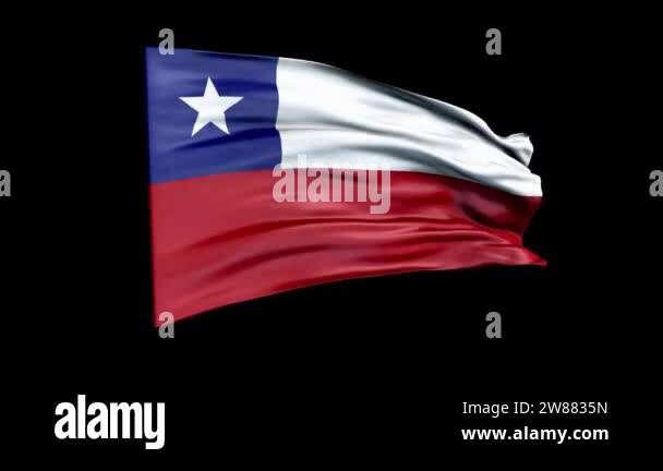 Realistic Chile flag is waving 3D animation. National flag of Chile. 4K ...