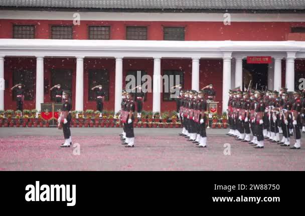 Indian military Academy IMA passing out parade 2021 Stock Video Footage ...