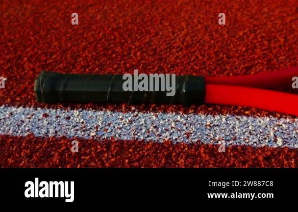Tennis racket and balls lying on court Stock Videos & Footage - HD and ...