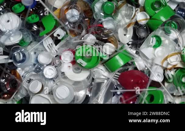 Single use plastic garbage from one household. Bring awareness to over ...