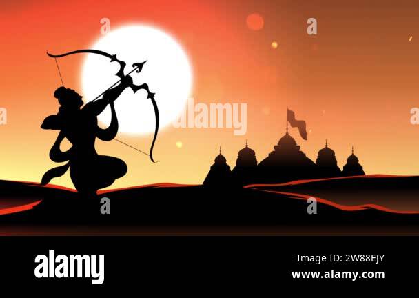 Lord Rama and Ravana in Dussehra Navratri festival of India , Durga ...