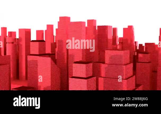 3D layout of modern city. Design. Virtual 3D layout of city with multi ...