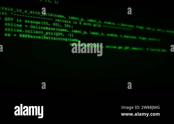 3d Hacking Code Data Flow Stream On Green Screen With Typing Coding Symbols Stock Video