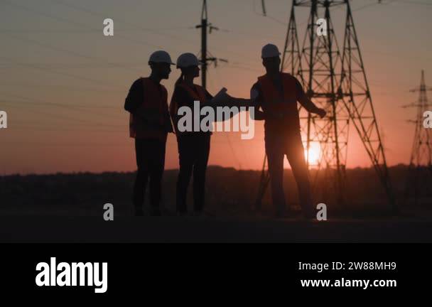 development of electrical structure in city, professional engineers in ...