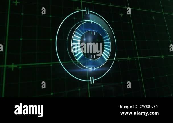 Animation of scope scanning over markers and grid. global connections ...