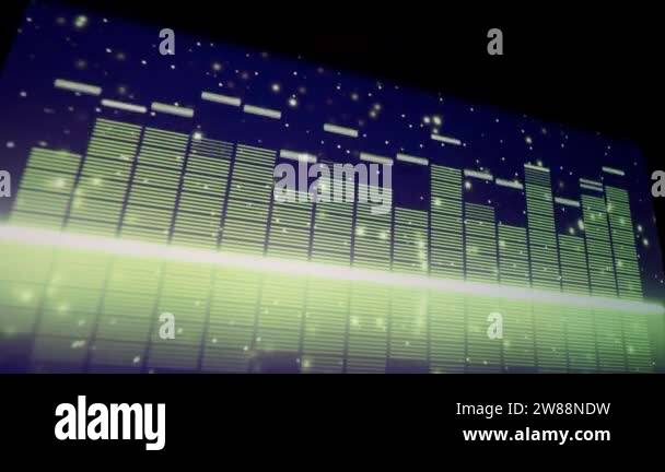 Sound Equalizer. Digital music or sound wave footage. audio waveform ...