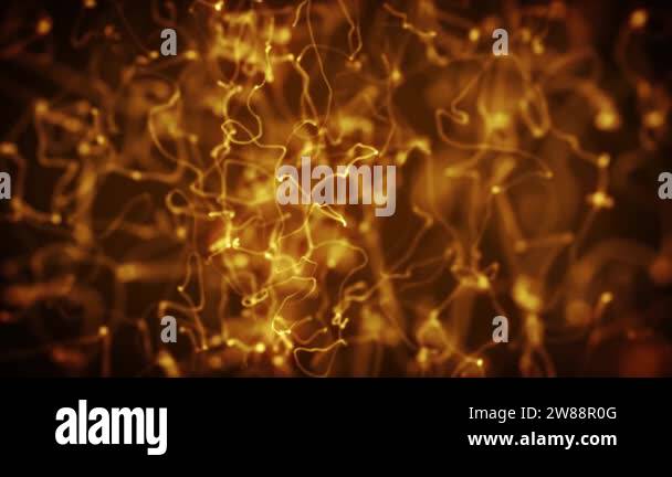 Abstract Gold Strings Waving Fx Background Loop/ 4k animation of an ...