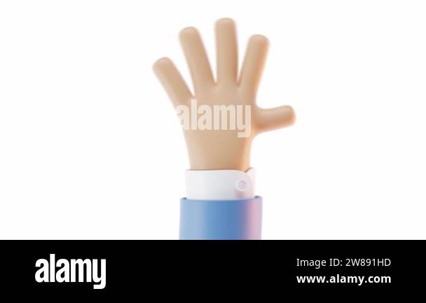 Waving hand in greeting gesture saying hello. Flexible arm male ...