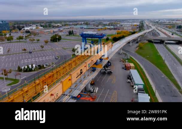 Montreal, Canada - OCTOBER 11, 2021: Construction site of the new ...