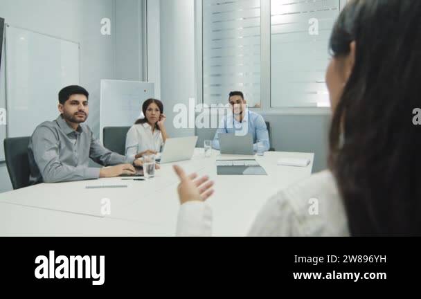 Female presenter business group Stock Videos & Footage - HD and 4K ...