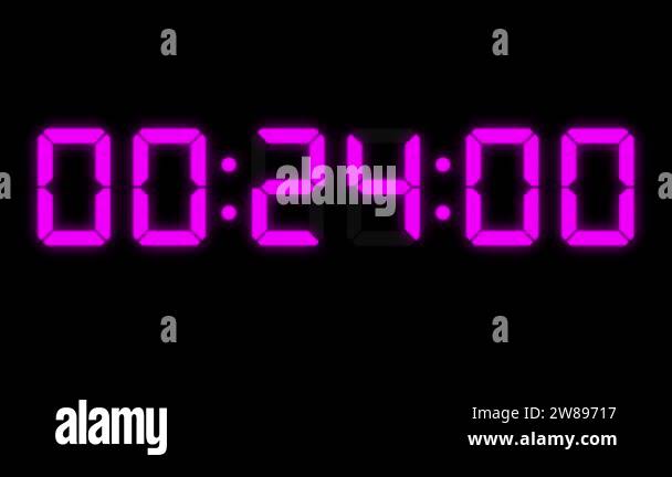 Digital clock 30 seconds countdown timer animation motion graphics Stock Video Footage - Alamy