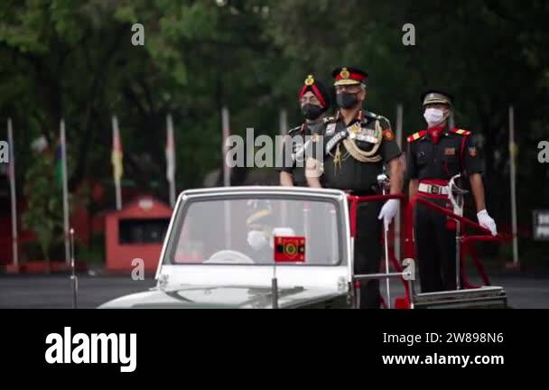 Indian military Academy IMA passing out parade 2021 Stock Video Footage ...