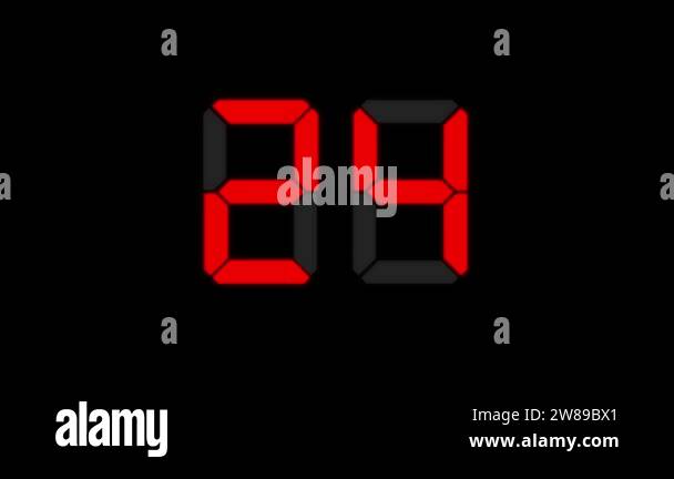 Digital clock 30 seconds countdown timer animation motion graphics ...