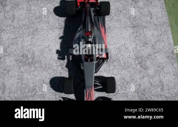 Race car and racer. Start. Success concept. Realistic 4K animation ...
