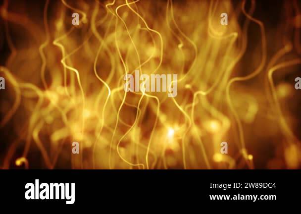 Abstract Gold Strings Waving Fx Background Loop/ 4k animation of an ...